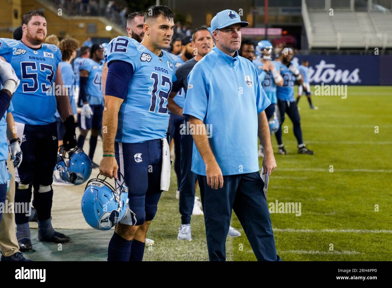Toronto, Canada. 13th Aug, 2023. Toronto Argonauts quarterback Chad ...