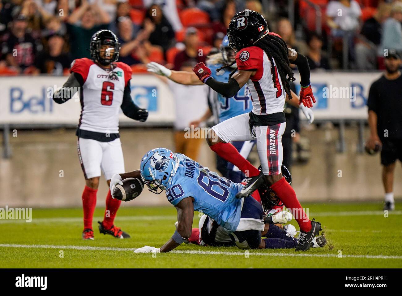 Toronto, Canada. 13th Aug, 2023. Toronto Argonauts wide receiver ...