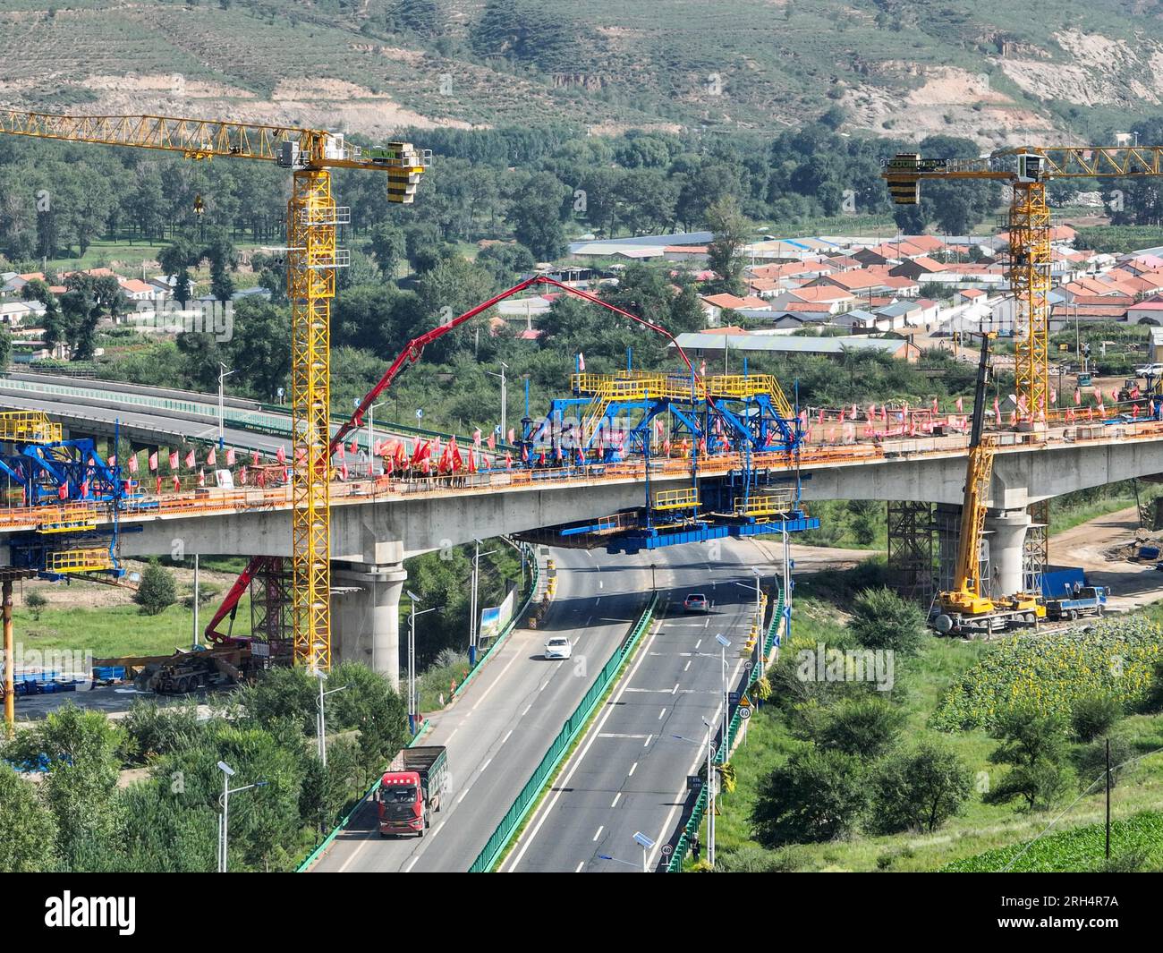 **CHINESE MAINLAND, HONG KONG, MACAU AND TAIWAN OUT** Aerial photo ...