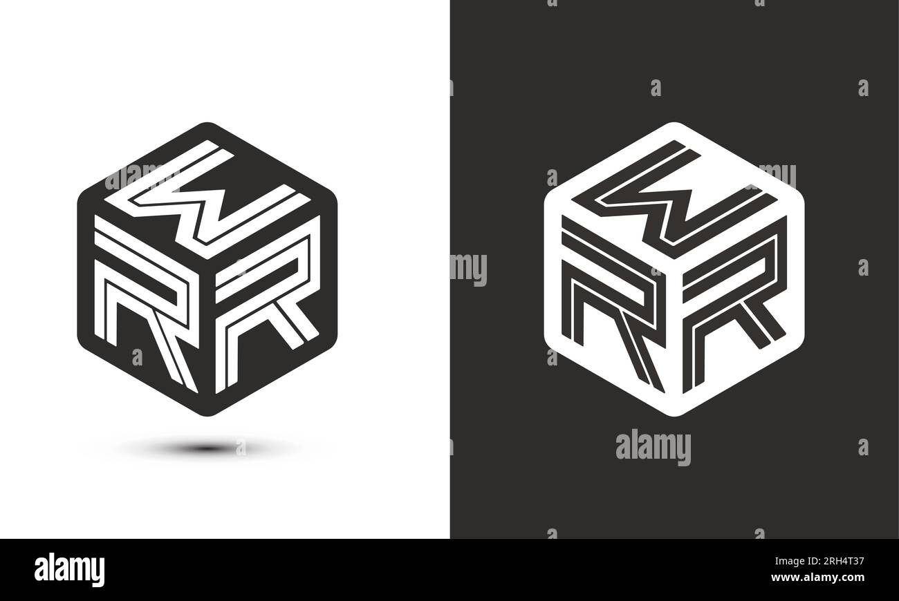 WRR letter logo design with illustrator cube logo, vector logo modern ...