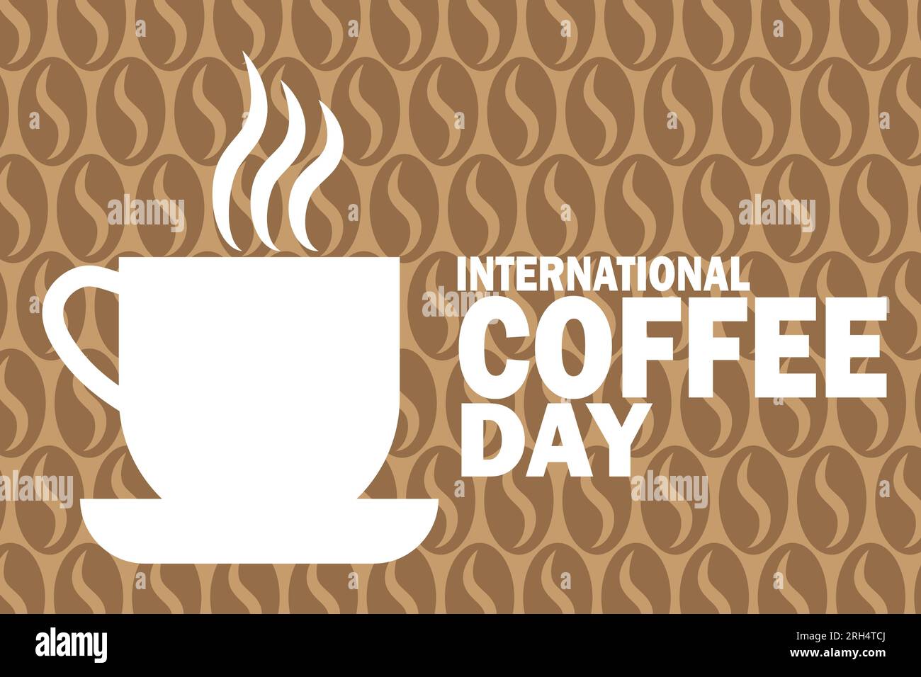 International Coffee Day Vector illustration. Holiday concept. Template for background, banner ...