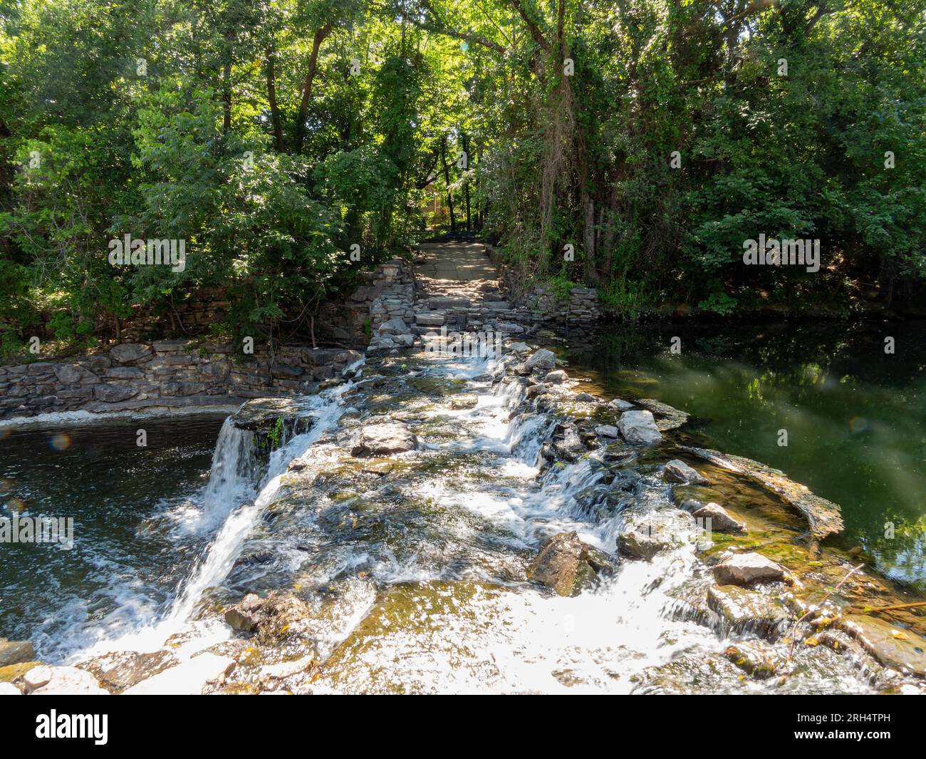 Sunny view of the landscape of Prairie Creek Park at Texas Stock Photo ...