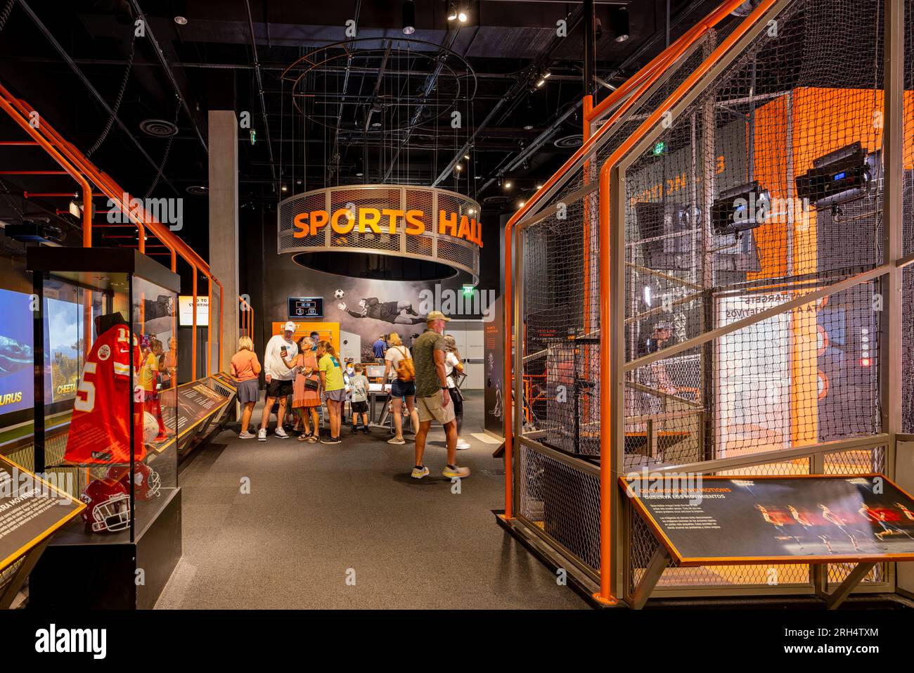 Texas, JUL 3 2023 - Interior view of the Perot Museum of Nature and ...