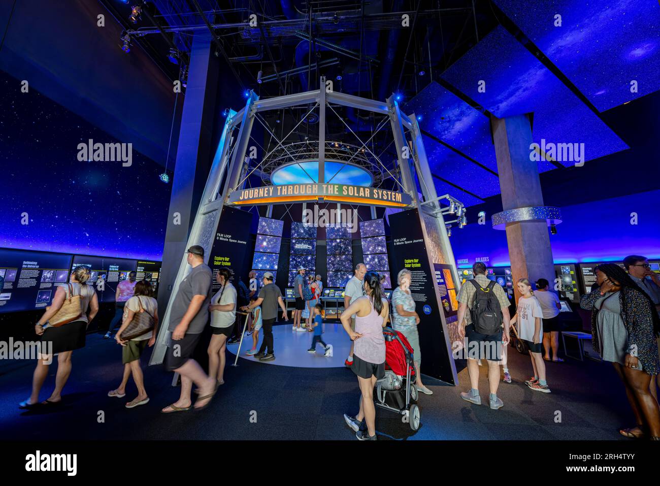 Texas, JUL 3 2023 - Interior view of the Perot Museum of Nature and ...