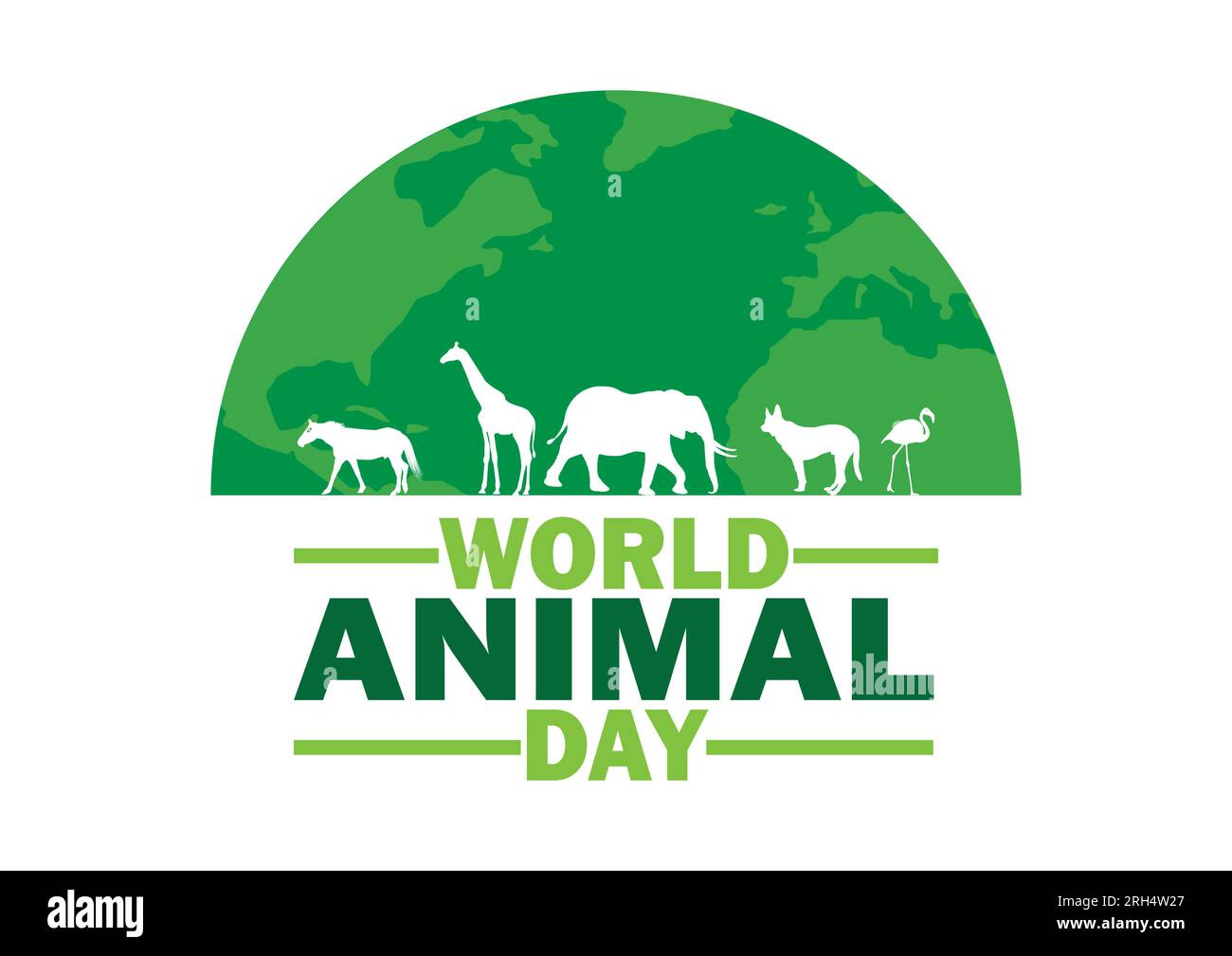 World Animal Day Vector Illustration. Suitable for greeting card ...