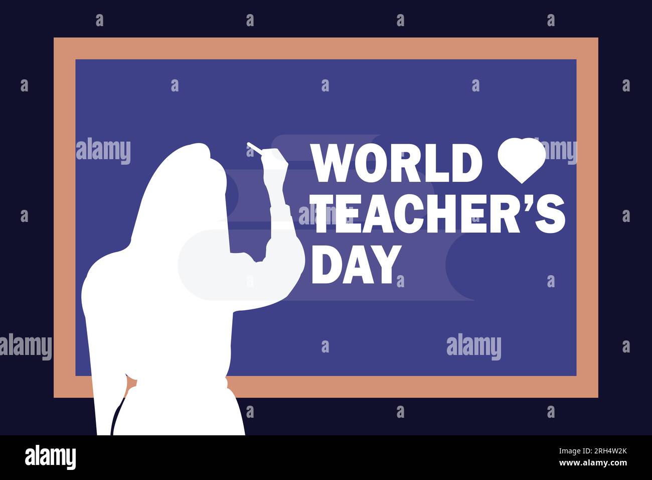 World teacher's day poster background concept. Pretty Woman Teacher ...