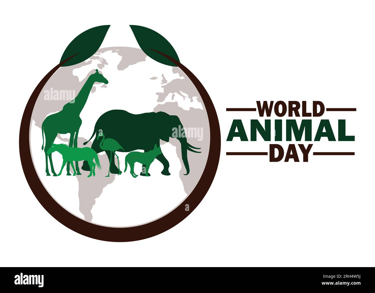 World Animal Day Concept. Vector Illustration Suitable for greeting ...