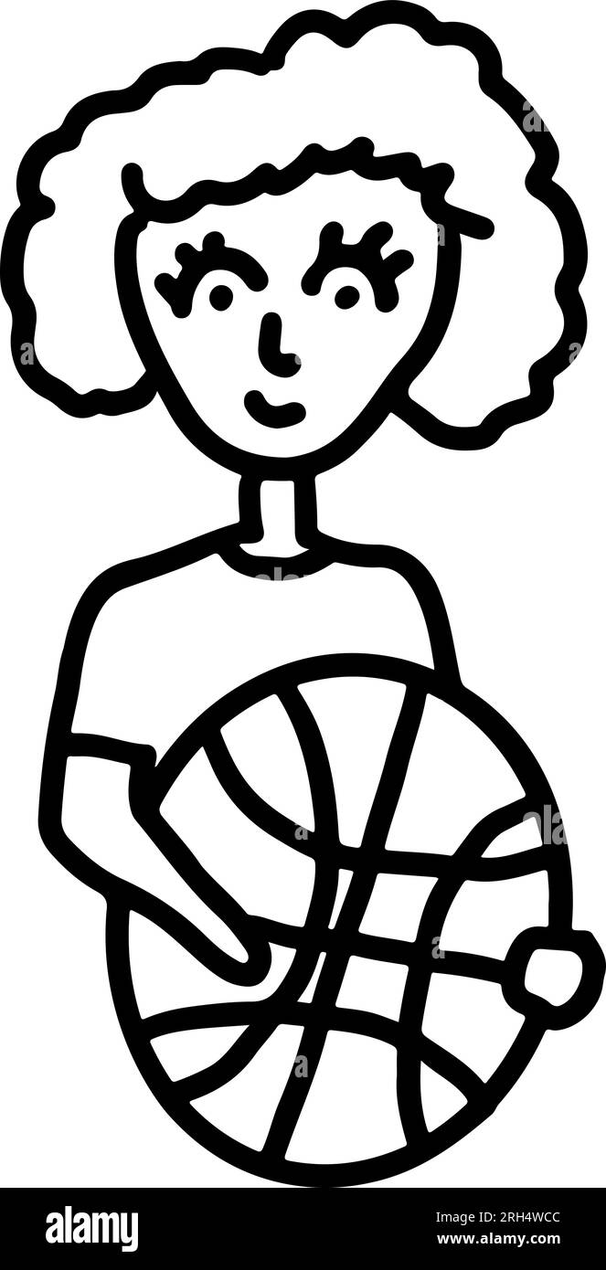 Girl holding planet in Stock Vector Images - Alamy