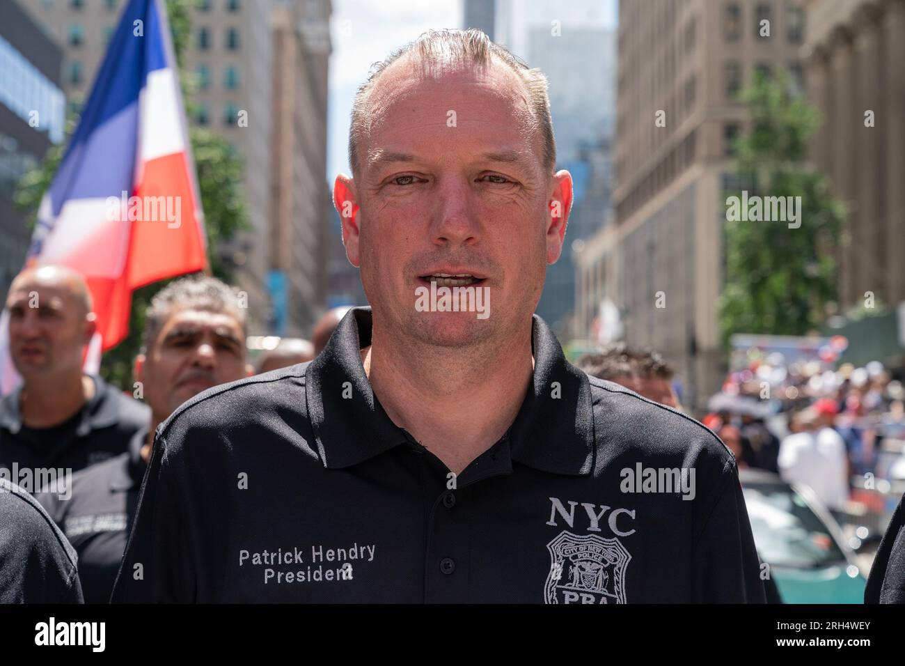 New York, USA. 13th Aug, 2023. President of Police Benevolent ...