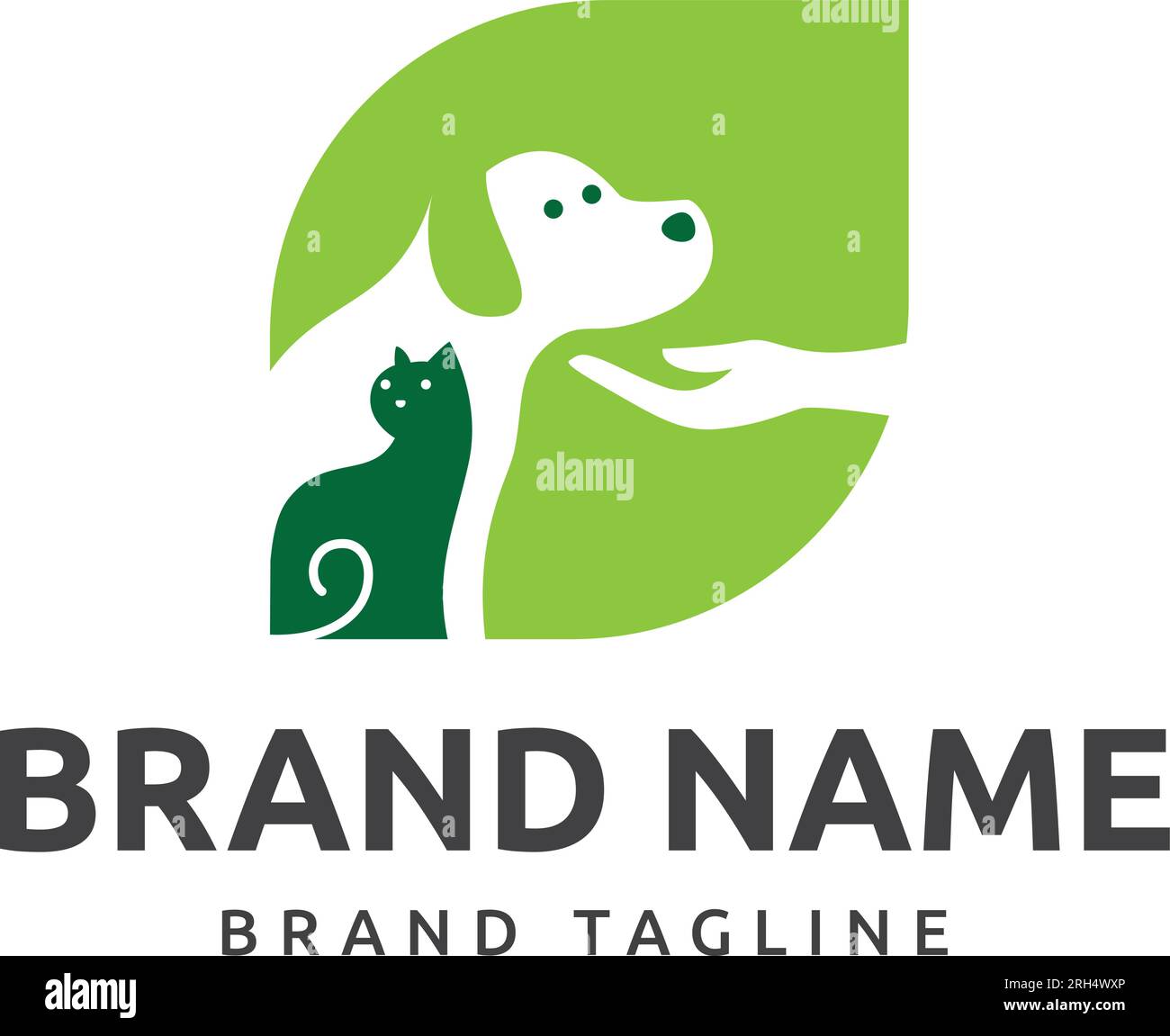 medical pet cat and dog logo. combination logo made from cat and dog ...