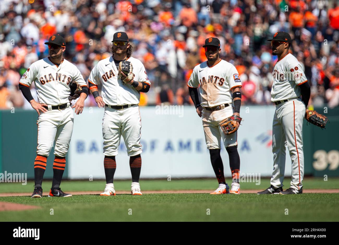 San Francisco, USA. August 13 2023 San Francisco CA, U.S.A. San Francisco third baseman J.D ...