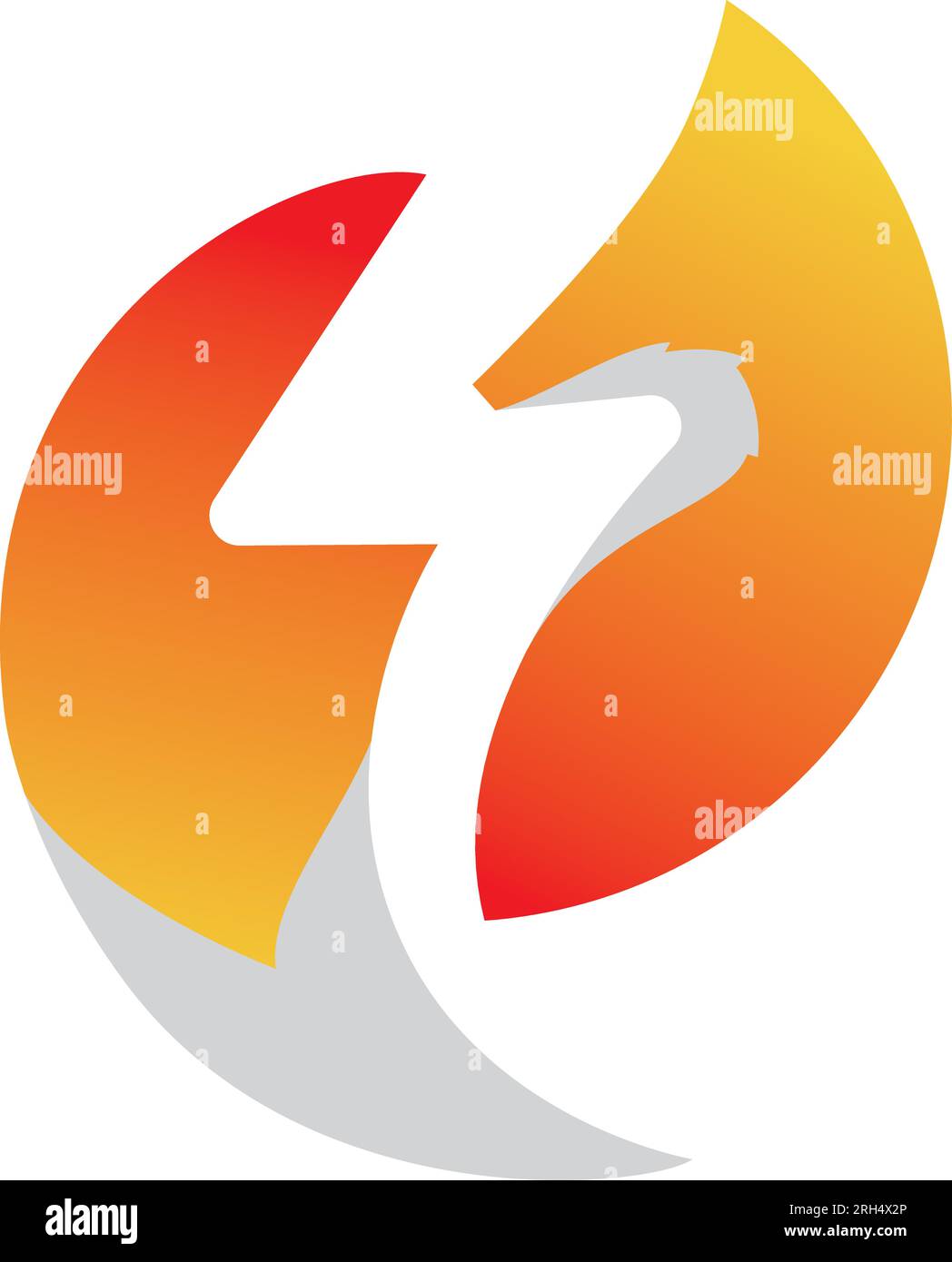 electric fox logo. logo combination made from fox with negative space ...