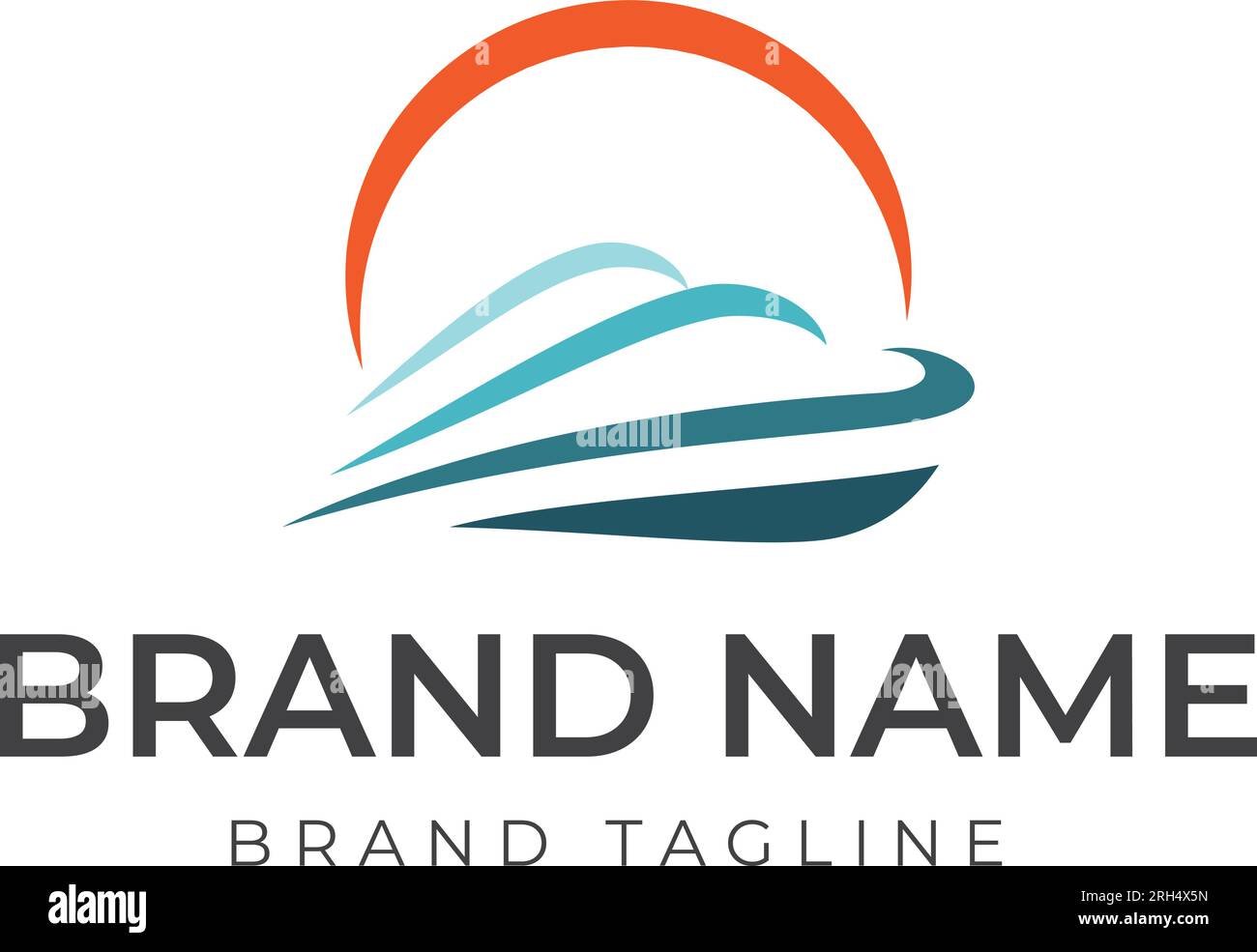 minimalist cruise ship logo. logo made from a minimalist line shape ...