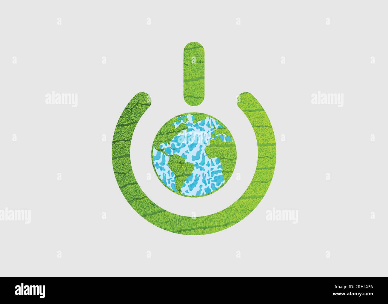 Planet Earth in power button with world map. Earth hour concept. Earth ... Planet Earth in power button with world map. Earth hour concept. Earth ...