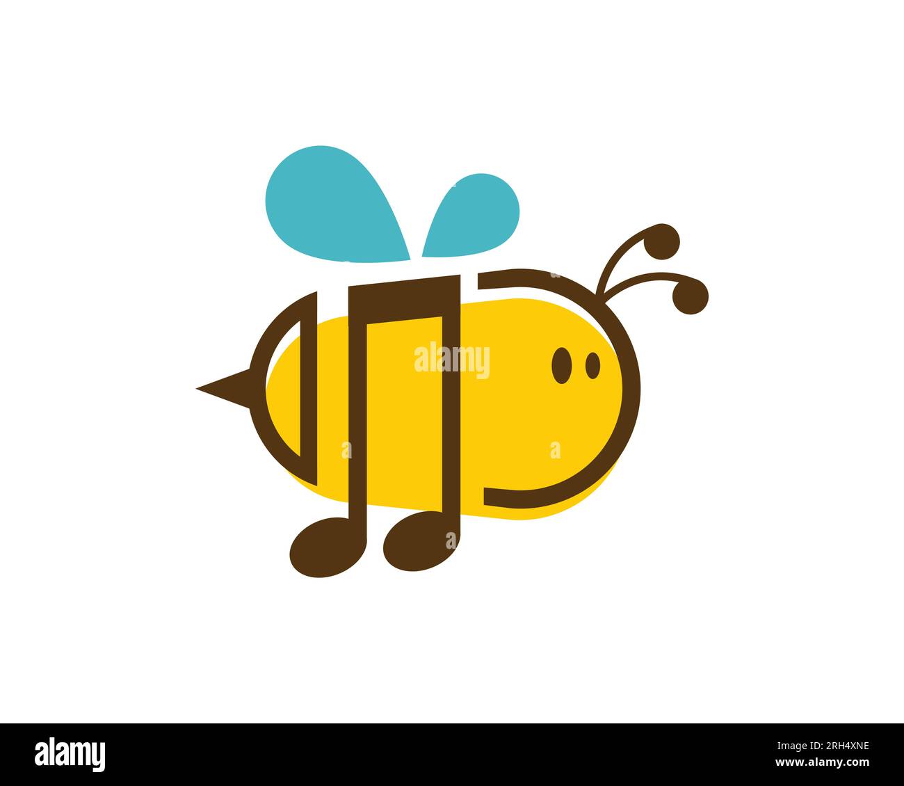 bee music logo. logo made from combination bee and a music. bee music ...
