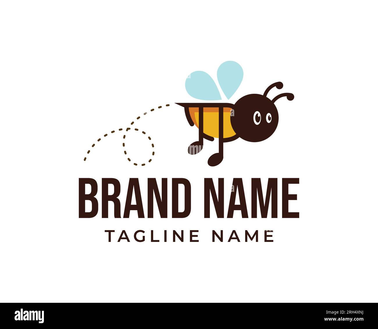 bee music logo. logo made from combination bee and a music. bee music ...