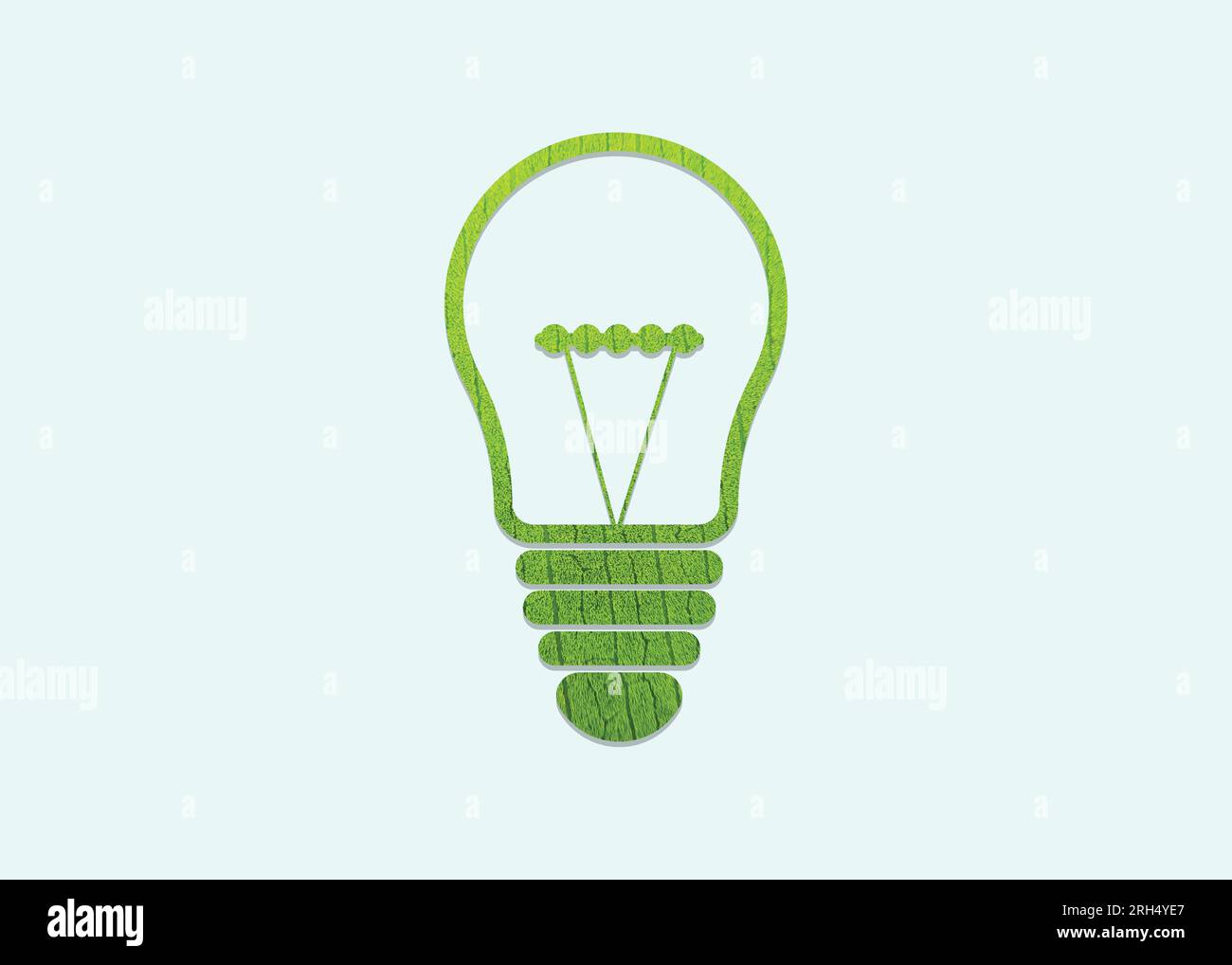 Green leaf light bulb environment day and earth day concept background. Sustainable development ...