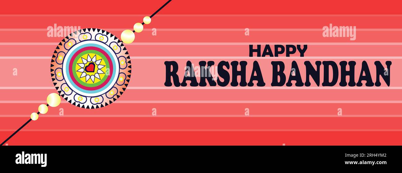 Happy Raksha Bandhan background with Creative Rakhi vector Illustration ...