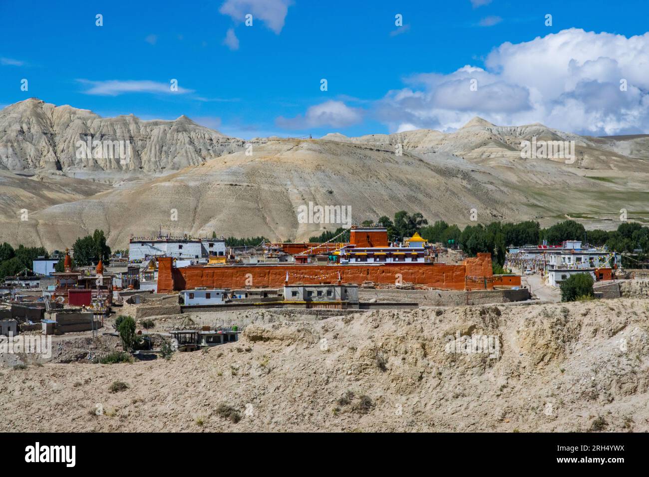 The forbidden Kingdom of Lo Manthang with Monastery, Palace and Village ...