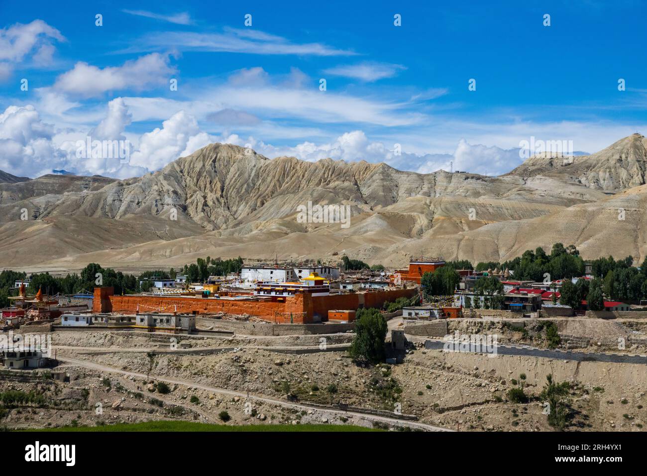 The forbidden Kingdom of Lo Manthang with Monastery, Palace and Village ...