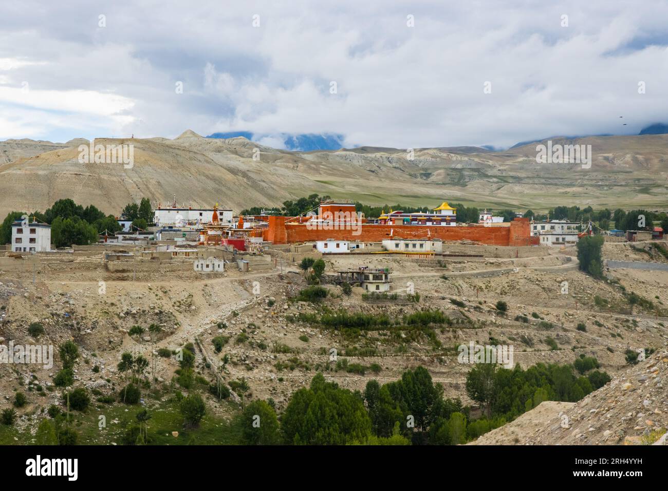 The forbidden Kingdom of Lo Manthang with Monastery, Palace and Village ...