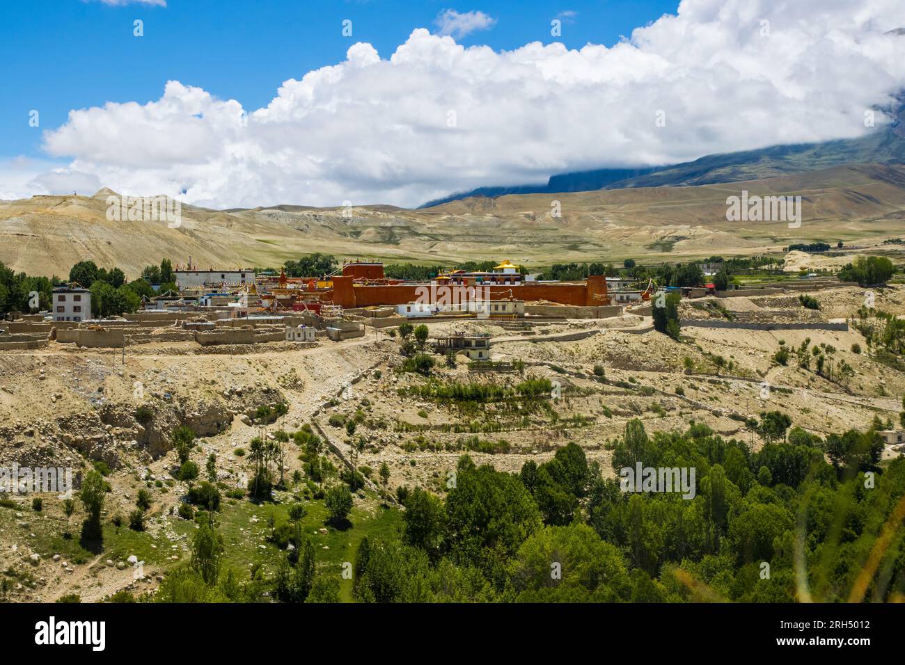 The forbidden Kingdom of Lo Manthang with Monastery, Palace and Village ...