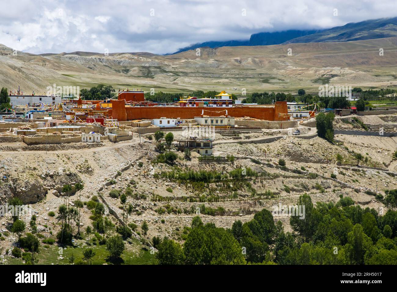 The forbidden Kingdom of Lo Manthang with Monastery, Palace and Village ...
