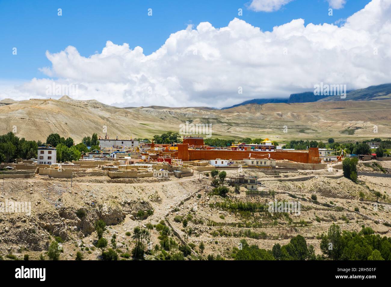 The forbidden Kingdom of Lo Manthang with Monastery, Palace and Village ...