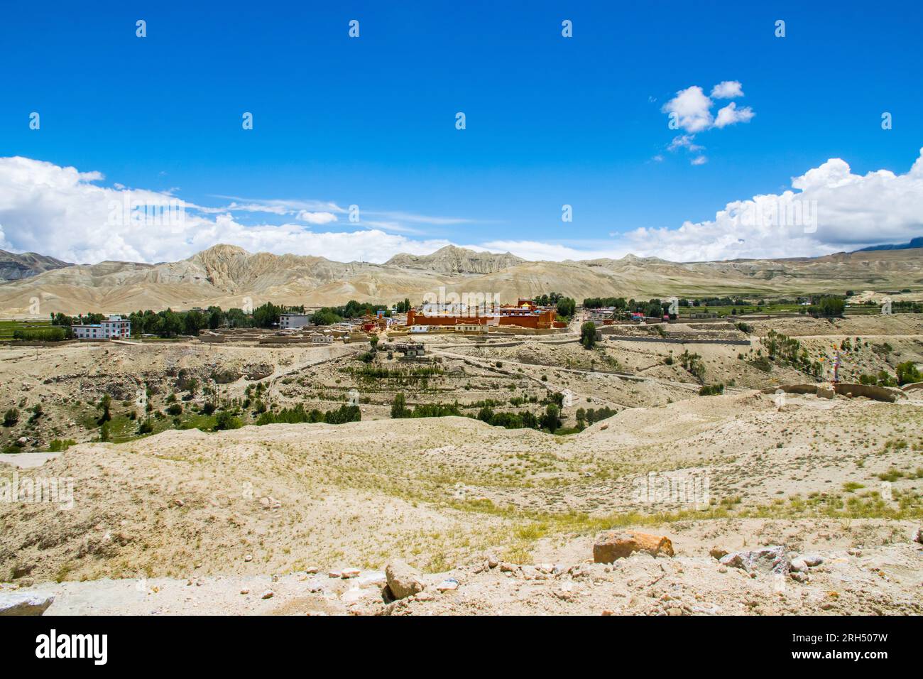 The forbidden Kingdom of Lo Manthang with Monastery, Palace and Village ...