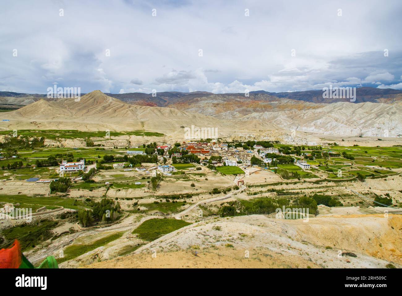 The forbidden Kingdom of Lo Manthang with Monastery, Palace and Village ...