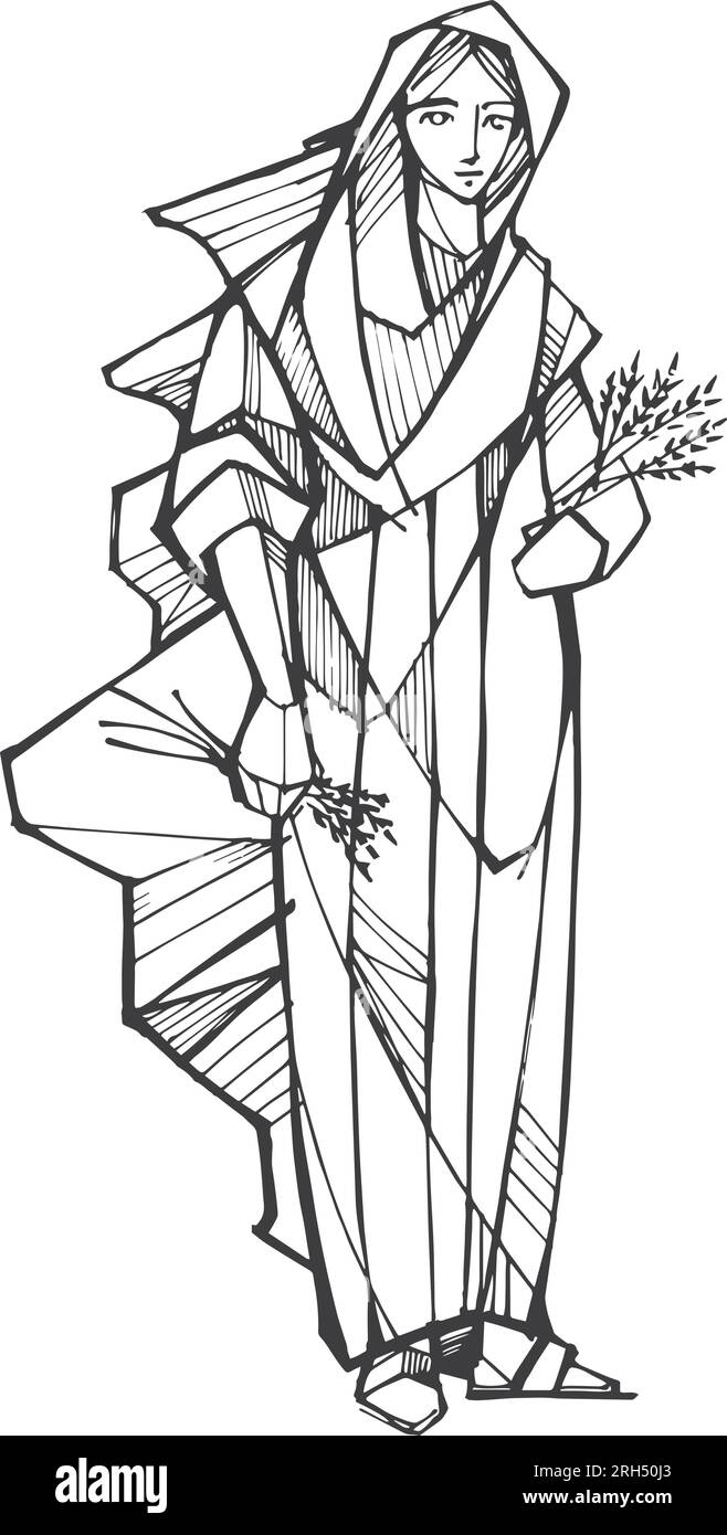 Hand drawn vector illustration or drawing of Ruth Stock Vector Image ...