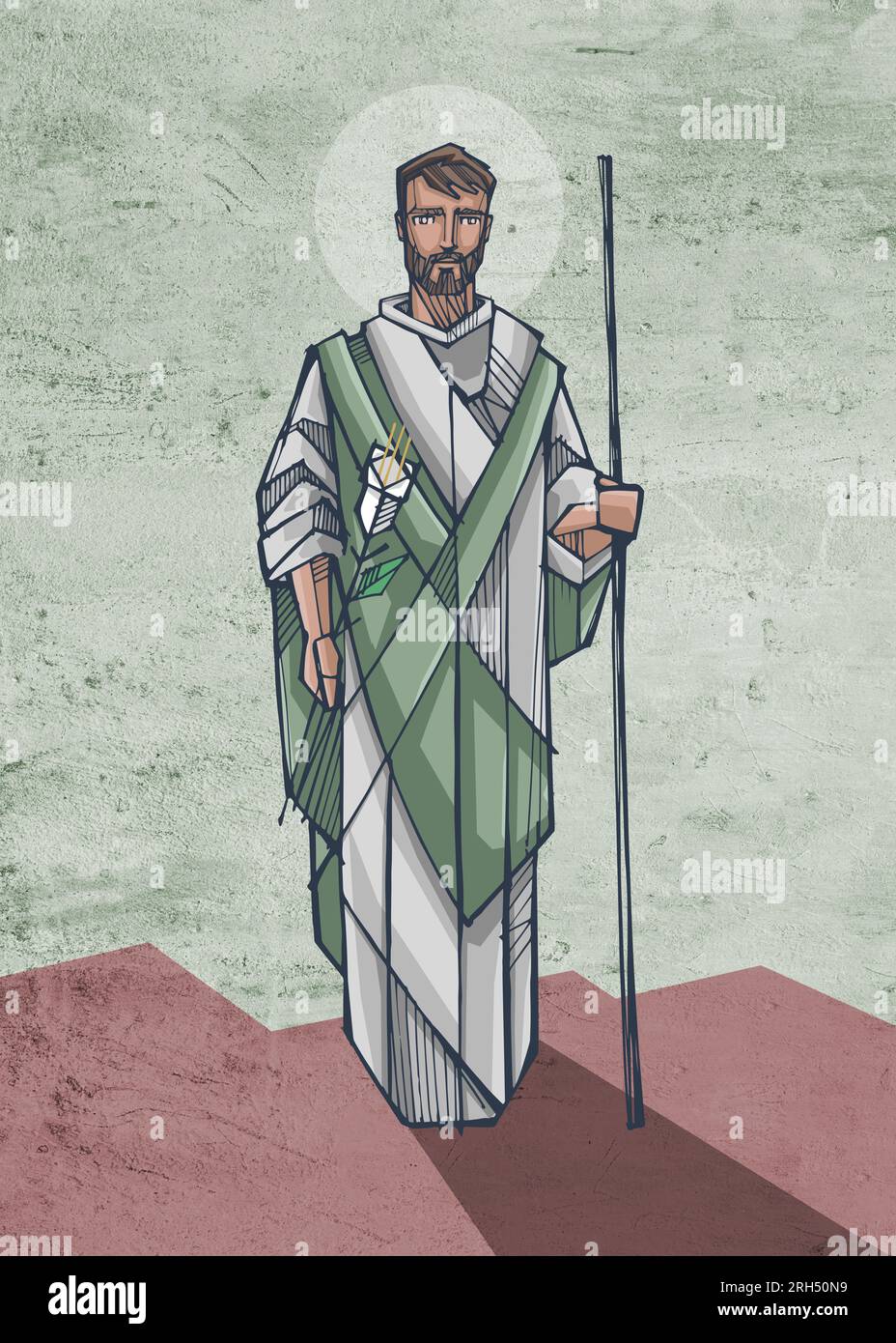 Hand drawn vector illustration or drawing of Saint Joseph Stock Photo ...