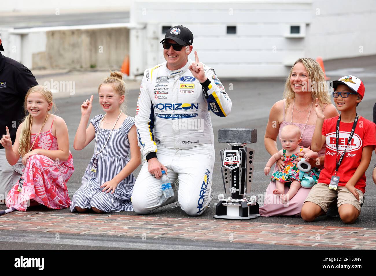 INDIANAPOLIS, IN - AUGUST 13: NASCAR driver Michael McDowell (34) poses ...