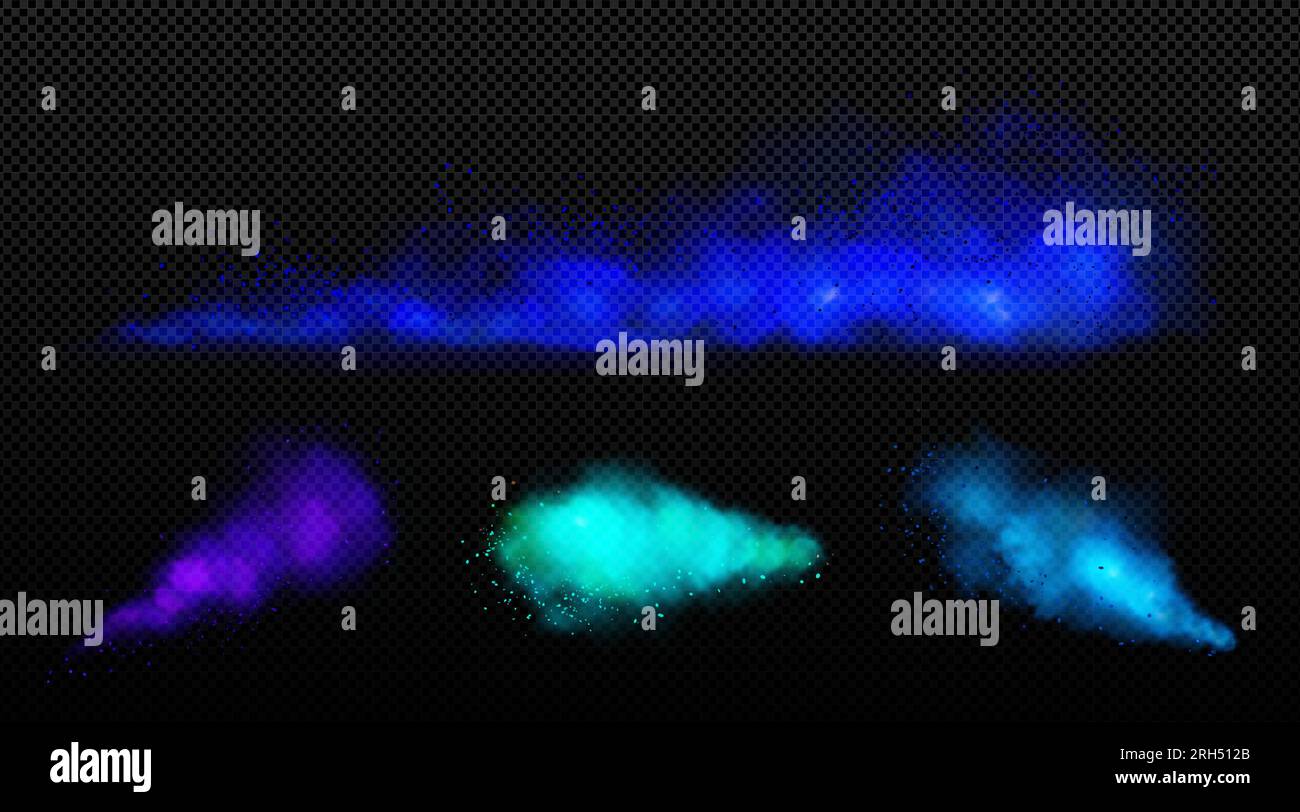 Explosion effect with clouds of smoke, dust and sand isolated on ...