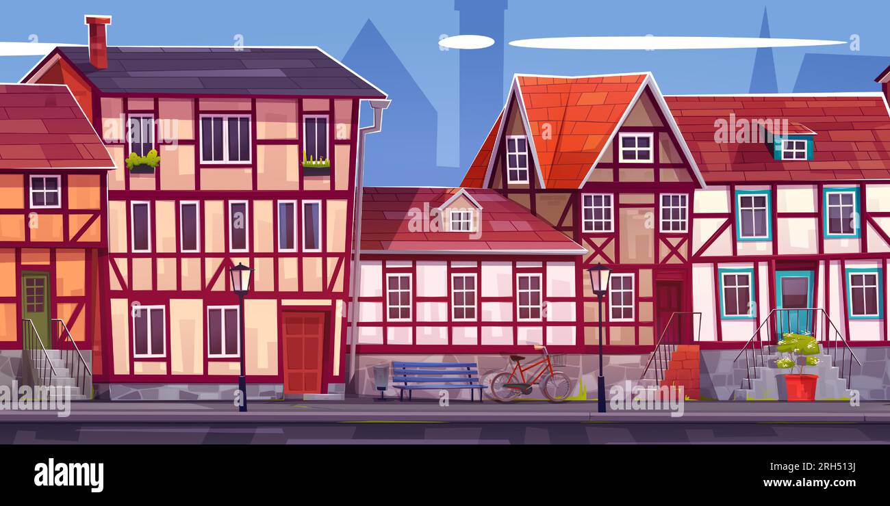 Porch medieval village Stock Vector Images - Alamy