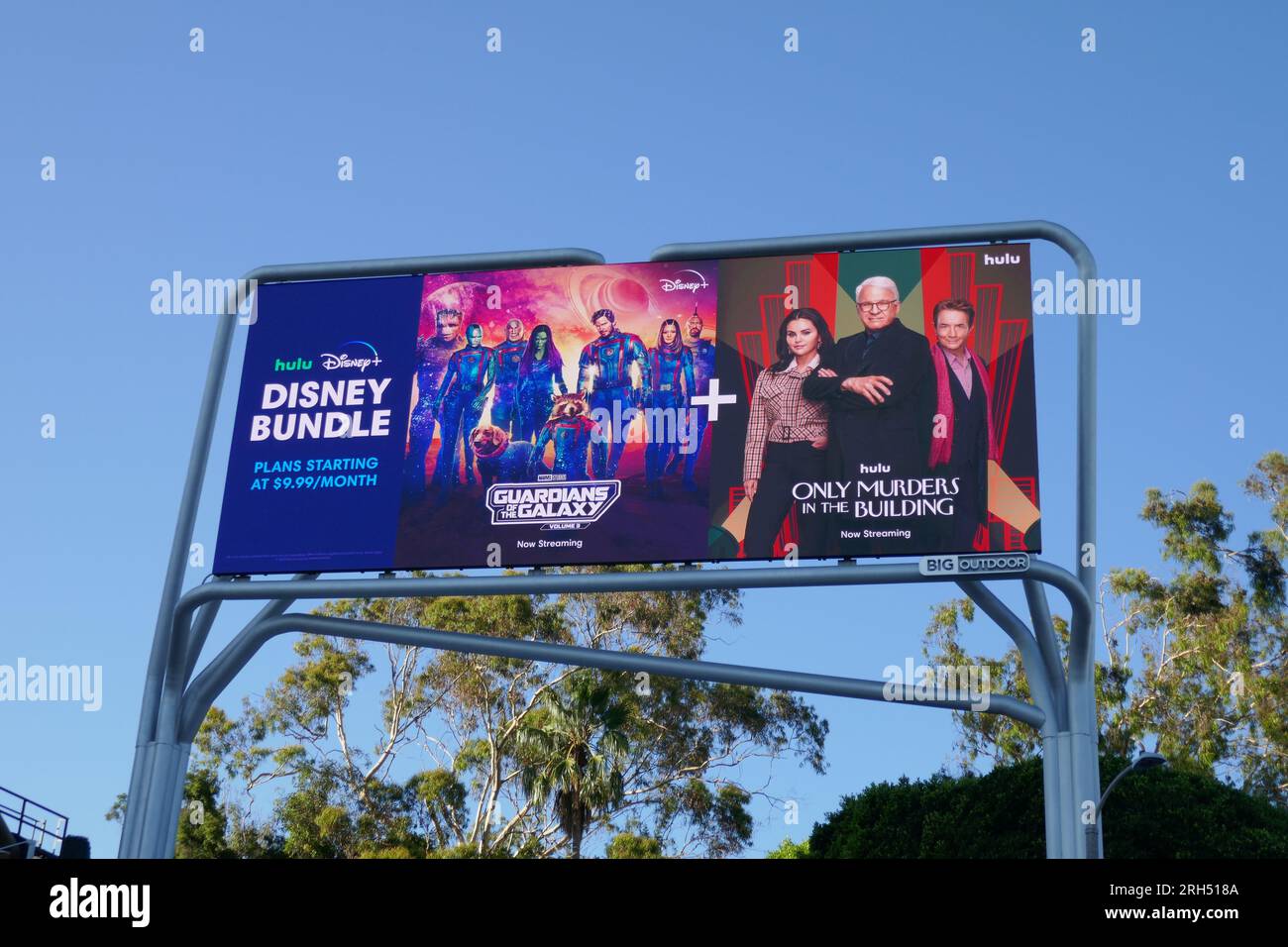 Los Angeles, California, USA 12th August 2023 Disney Bundle Billboard ...