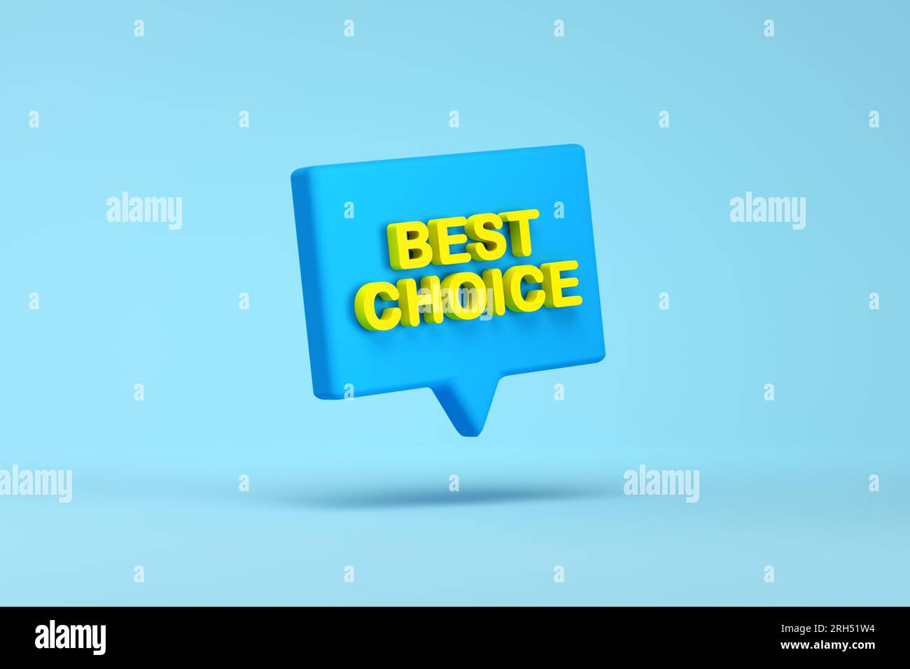 The message best choice on blue speech bubble. Business marketing ...