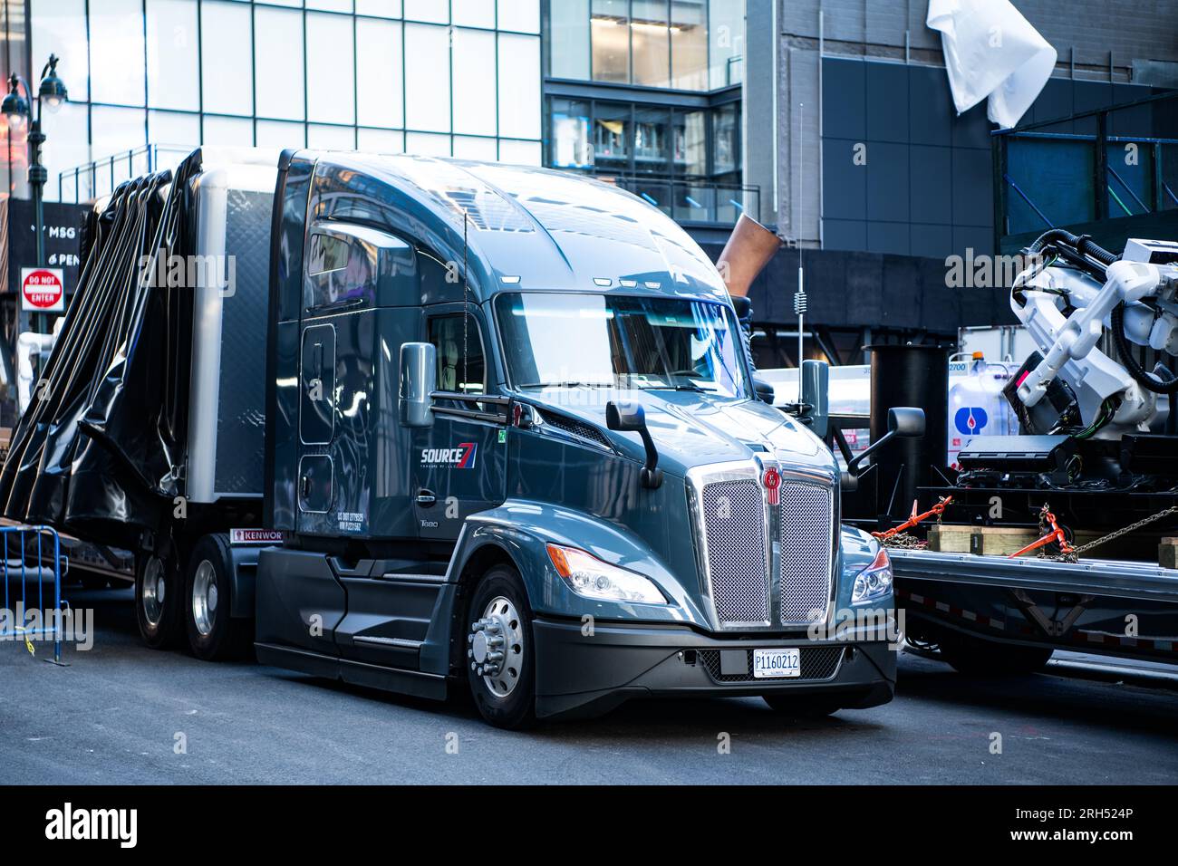 New York City, USA - July 23, 2023: Kenworth T680 truck or lorry ...