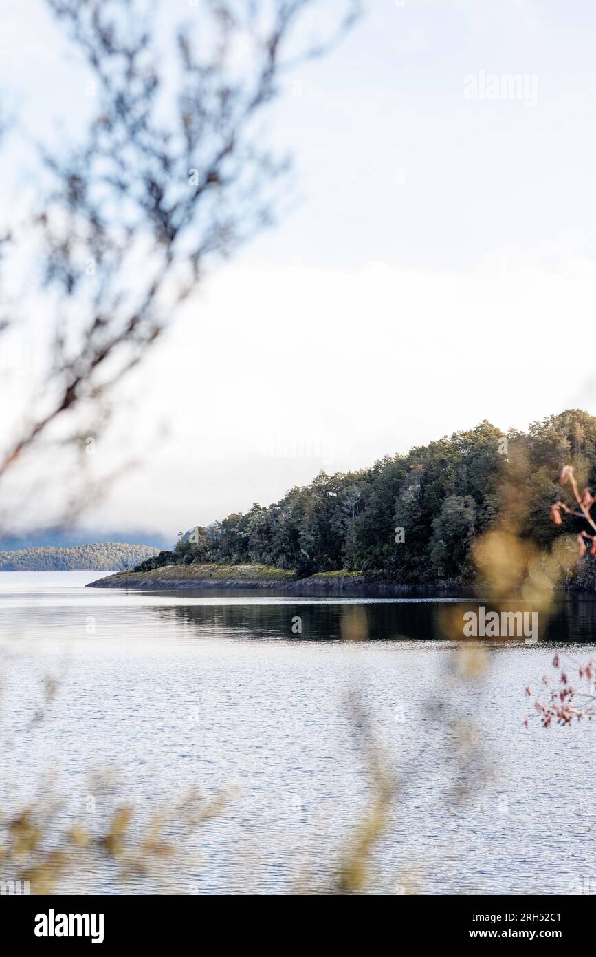 An image of a lake in Te Anau, New Zealand. Te Anau is the gateway to ...