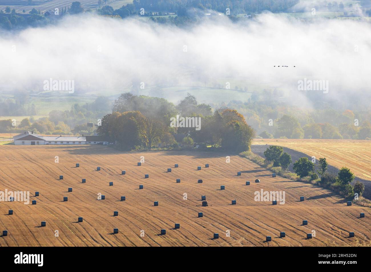 Aerial view stubble farm fields hi-res stock photography and images - Alamy