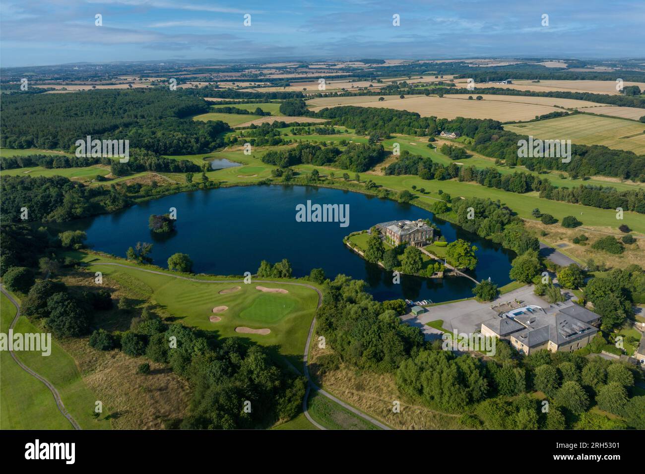 Wakefield, Walton Hall, Waterton Park Wakefield West Yorkshire. Aerial ...