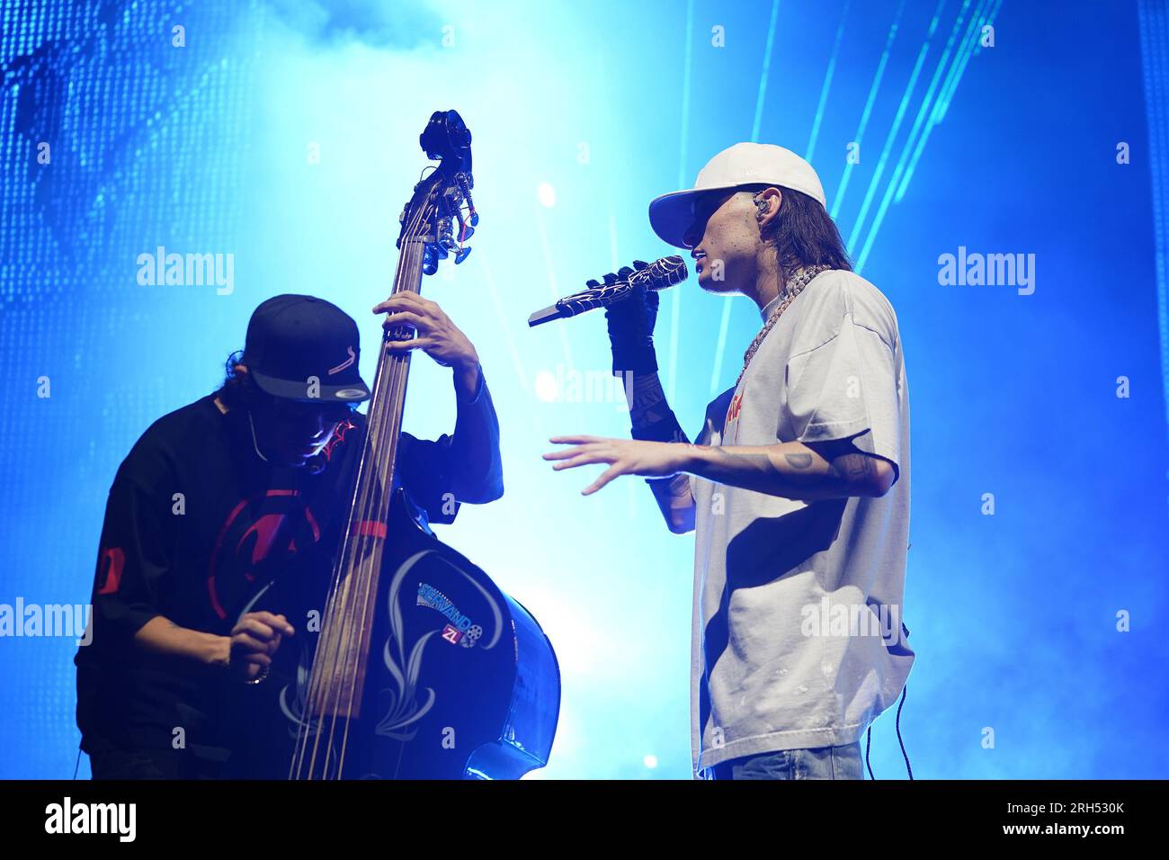 Irving, United States. 12th Aug, 2023. Mexican rapper, musician, and ...