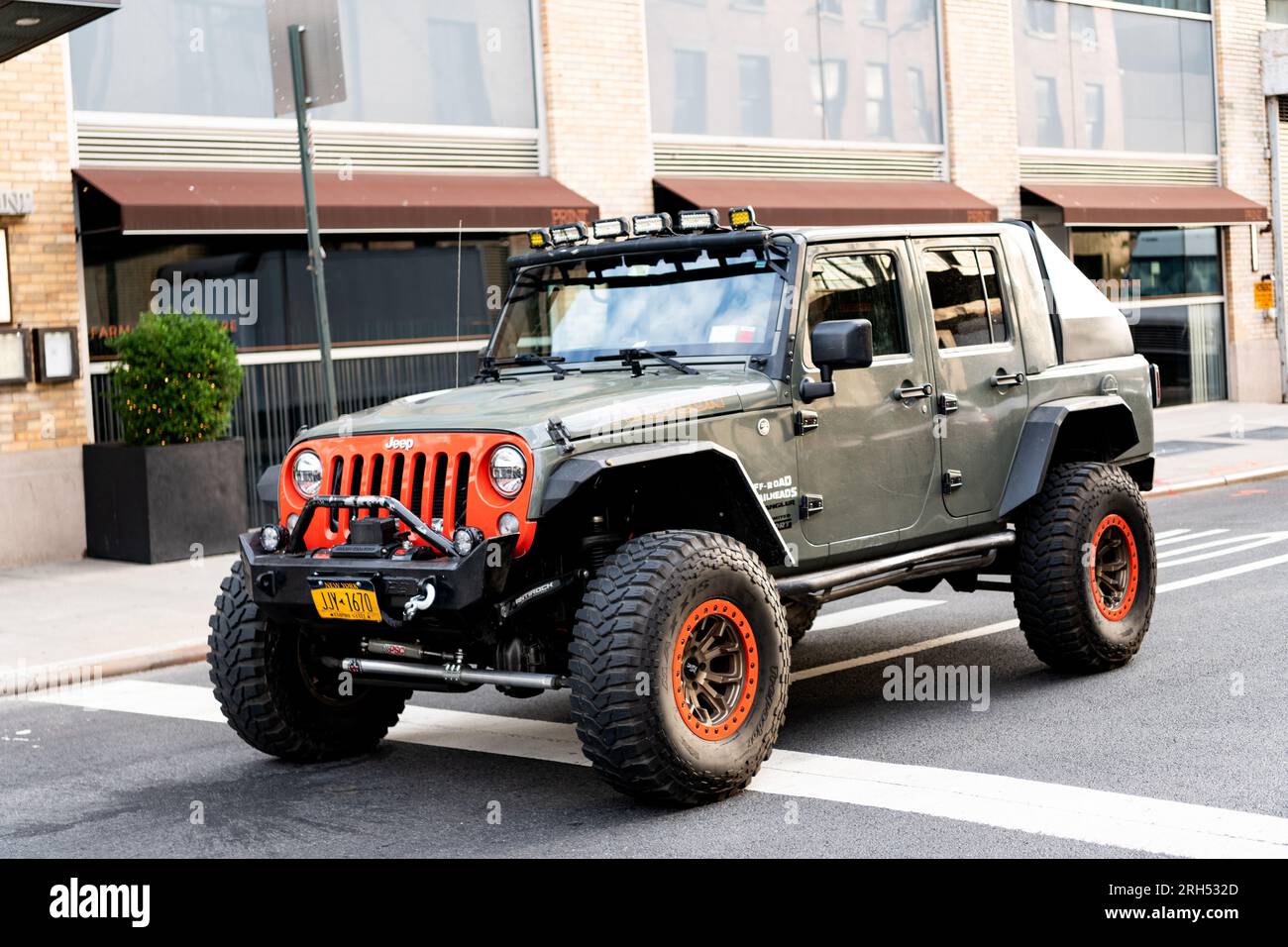 New York City, USA - July 23, 2023: 2007-2023 Jeep Wrangler Road Armor ...