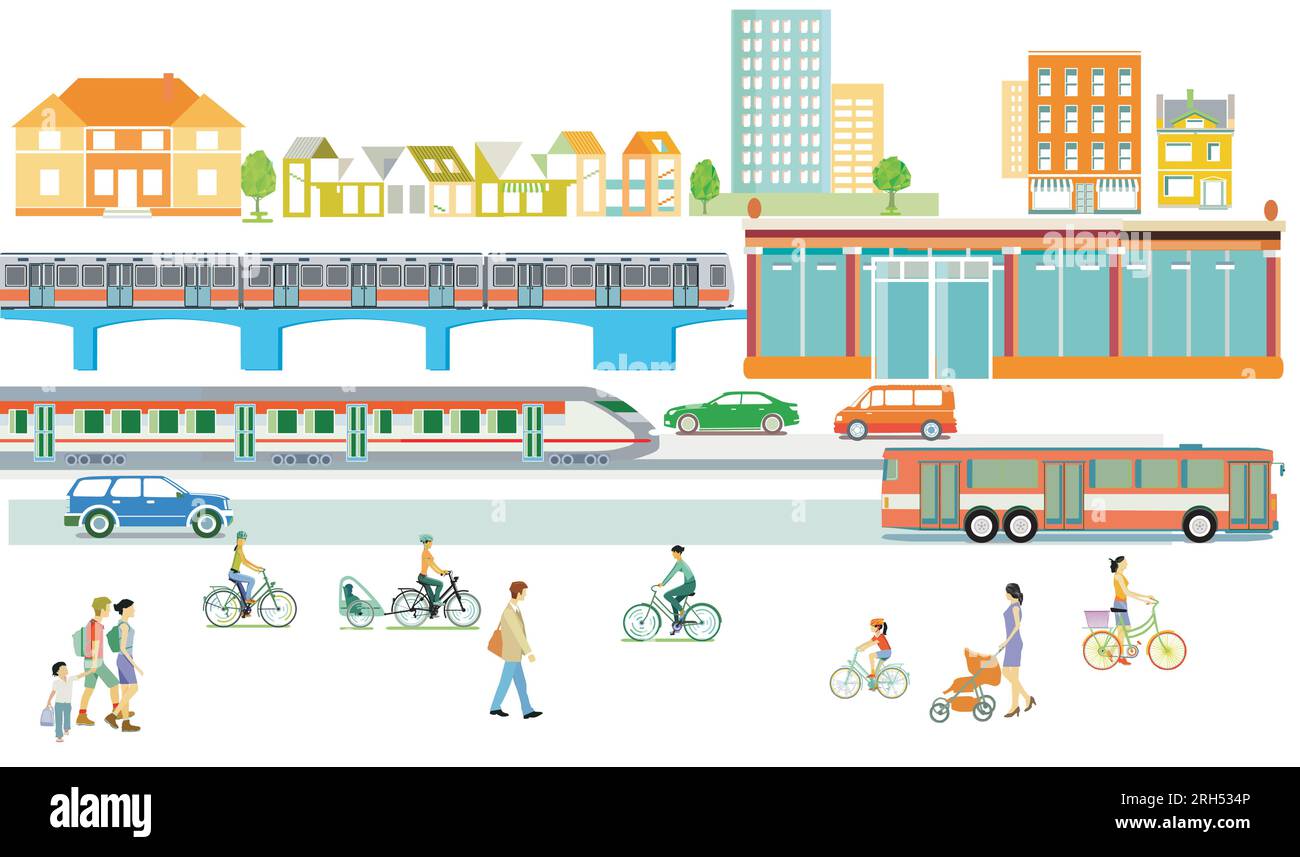 Road traffic, cars, pedestrian crossing, pedestrians, city, public ...