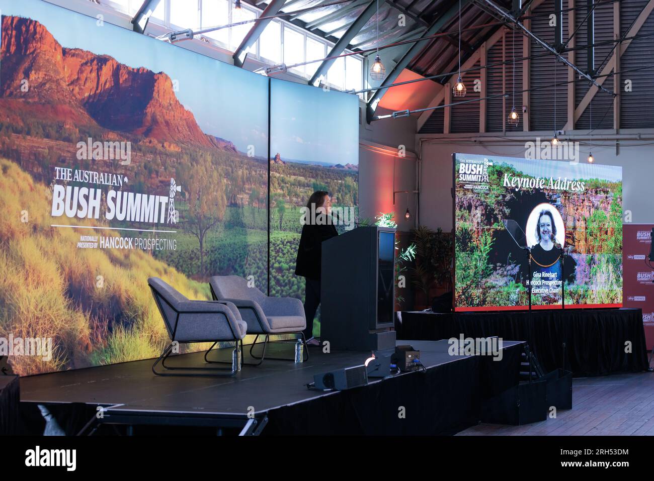 Gina Rinehart, Hancock Prospecting Executive Chair, speaks during the ...