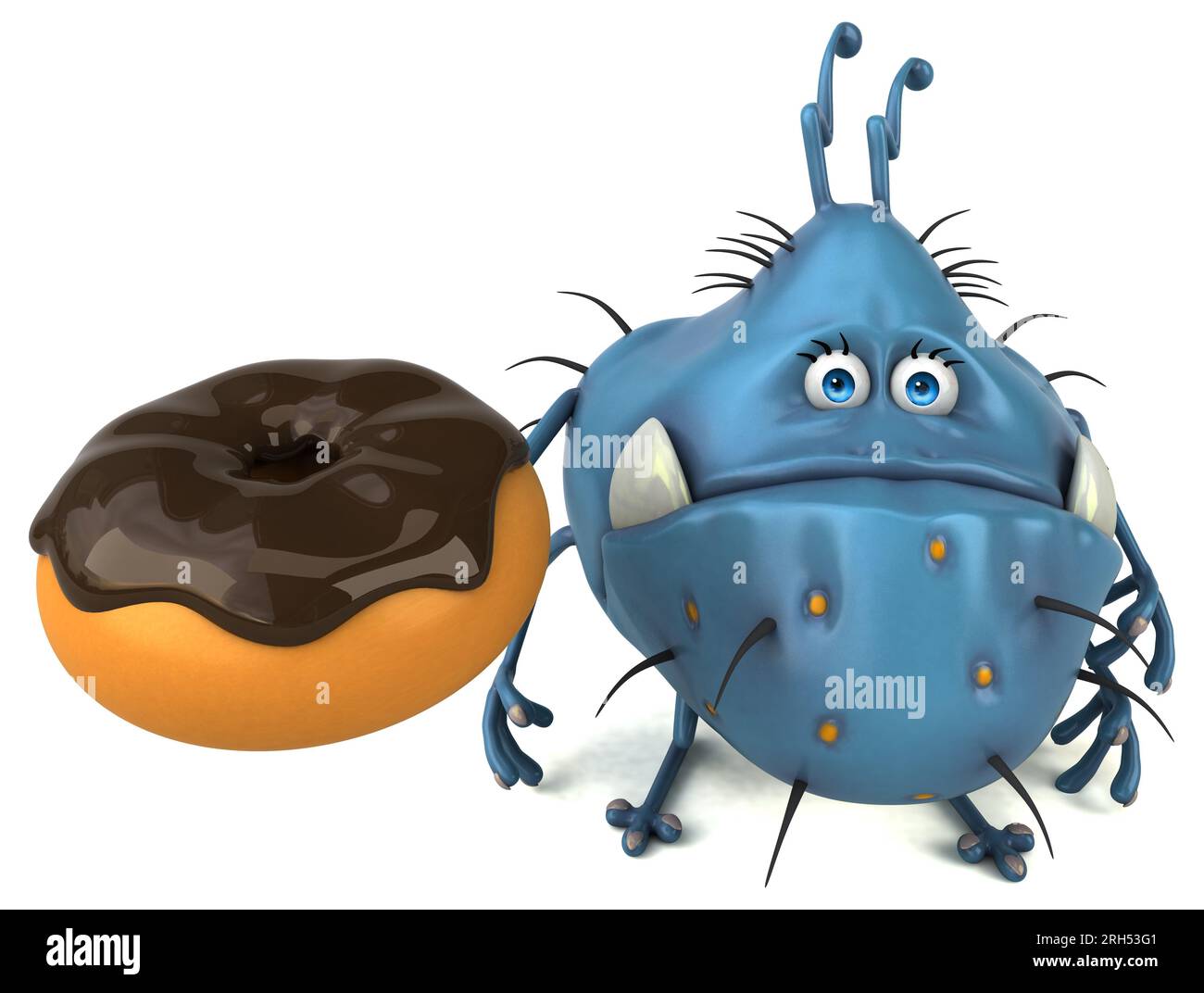 Fun germ - 3D Illustration Stock Photo - Alamy