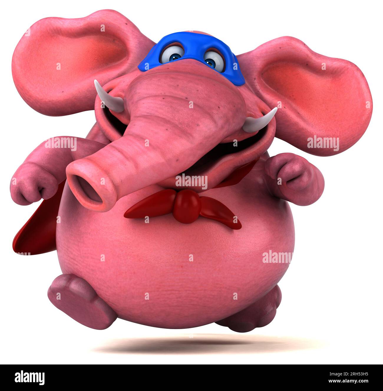 Fun 3D cartoon illustration of an elephant superhero Stock Photo - Alamy