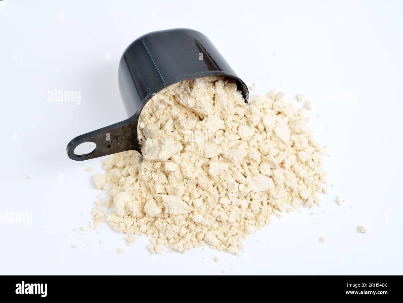 Food additive Animal protein powder. Heap on white background Stock ...