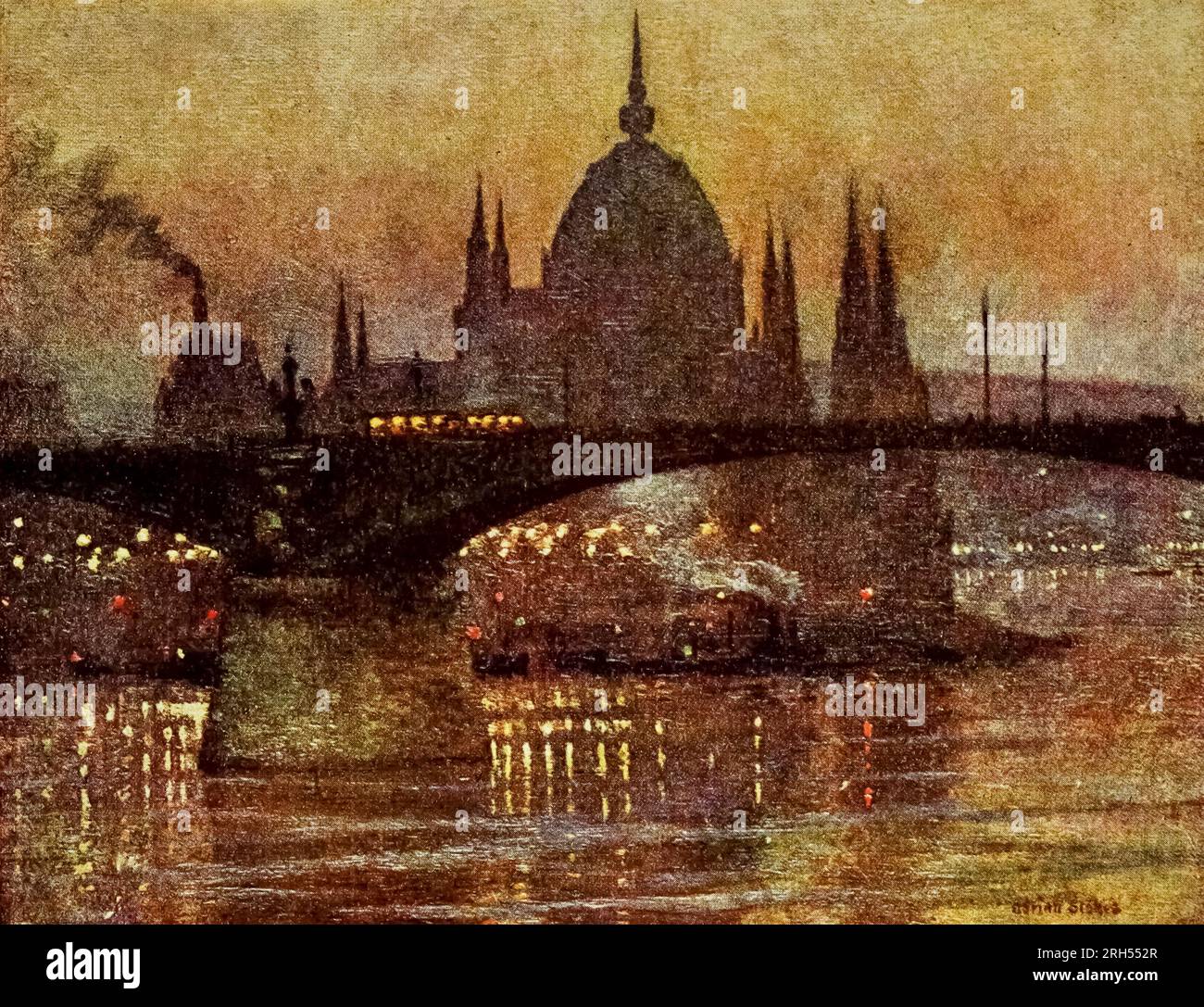 The Houses of Parliament and Margit Bridge, Budapest watercolor ...