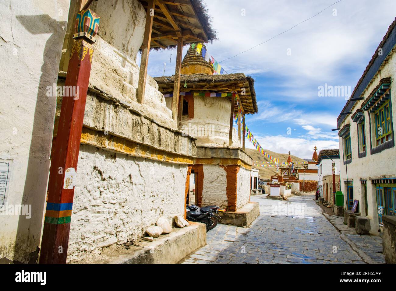 Lo Manthang, Nepal - July 23, 2023 : Small Stupas and Gompas around ...